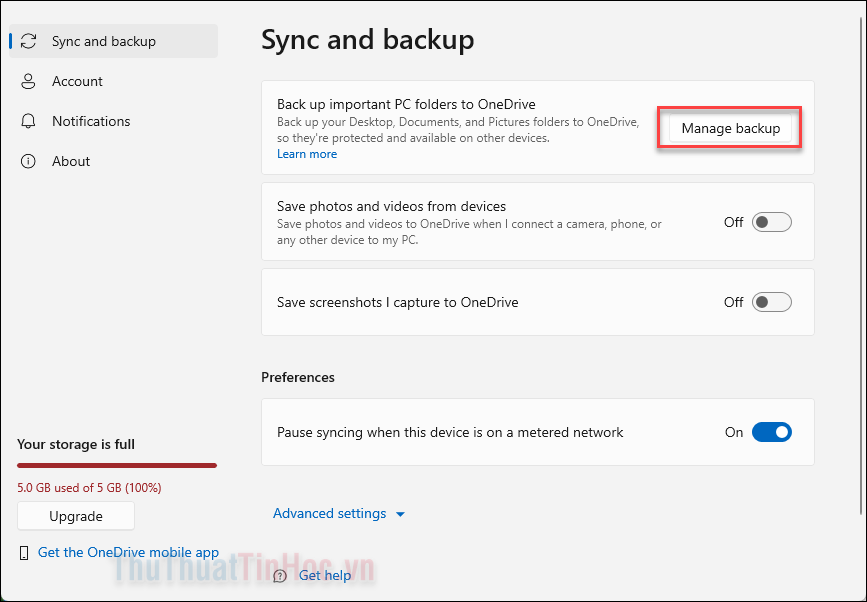 Cách sao lưu dữ liệu trên máy tính Windows 11